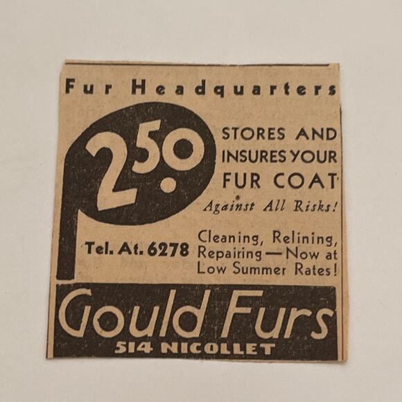 None and/or Unknown | Other | Gould Furs Fur Headquarters Nicollet Mn ...